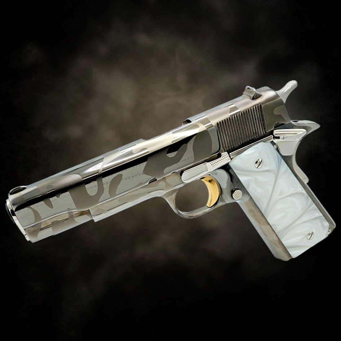 ONE & ONLY: Rock Island 1911 .38 Super - Camo Chrome 24K Gold – Top Gun ...